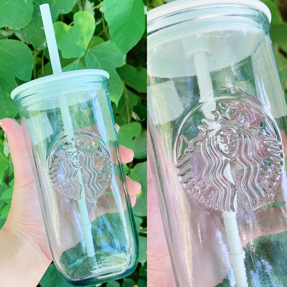 Starbucks | Accessories | Starbucks Recycled Glass Triangle Mint Green ...